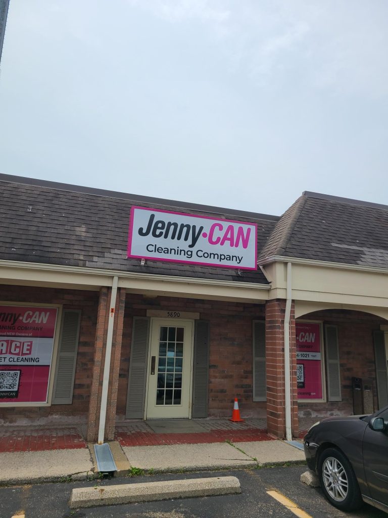 jenny can cleaning cabinet sign exterior - Adams Signs & Graphics
